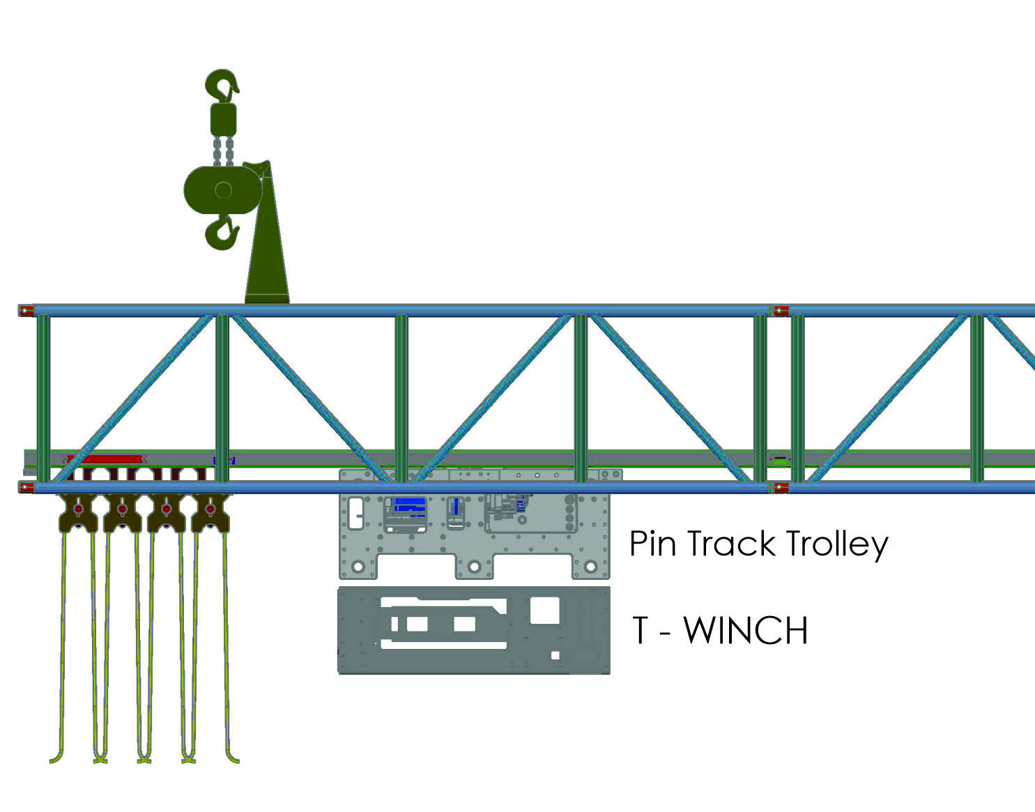 Pin Track Trolley and Truss Spec Sheet